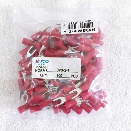 Jual Per Bungkus Skun Y Untuk Kabel Terminal Tipe SV 2 - 4 Warna Merah | Shopee Indonesia