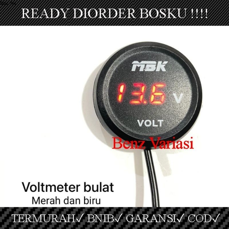 Jual VOLTMETER DIGITAL VOLTMETER BULAT BOX PANEL DISPLAY 5-100V DC ...