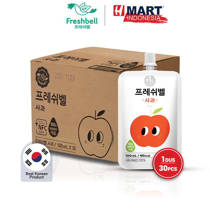 Jual Freshbell Apple Juice - Jus Rasa Buah Apel 100ml 1 Box (isi 30pcs ...