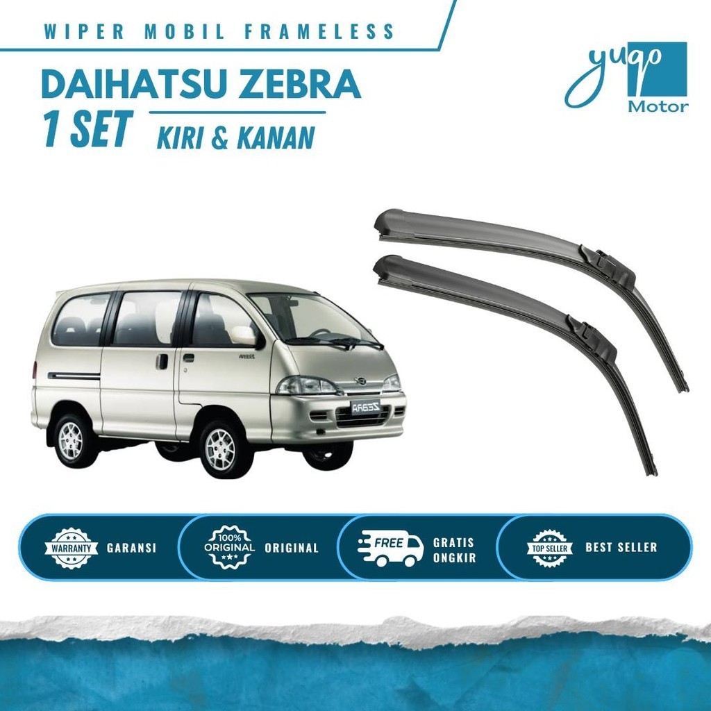 Jual Wiper Mobil Frameless Daihatsu Zebra 1 Set Kiri dan Kanan Tanpa ...