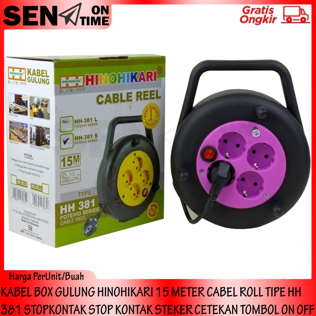 Jual Kabel Box Gulung Hinohikari 15 Meter Cabel Roll Tipe Hh 381 ...