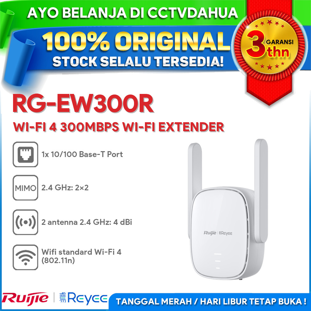 Jual RUIJIE REYEE RG-EW300R WI-FI 4 300MBPS WI-FI EXTENDER | Shopee ...