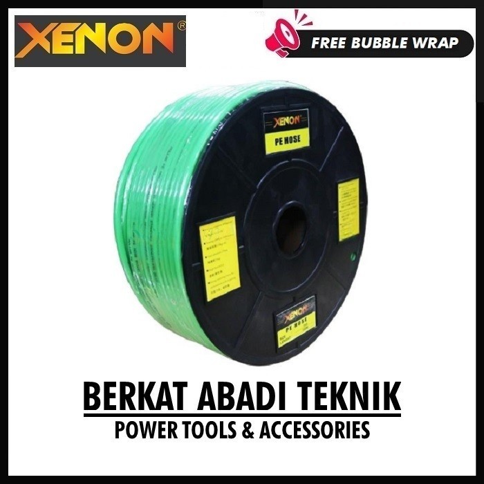 Jual XENON Selang Angin Kompresor 100 Meter Hijau Recoil Hose PE Tubing ...