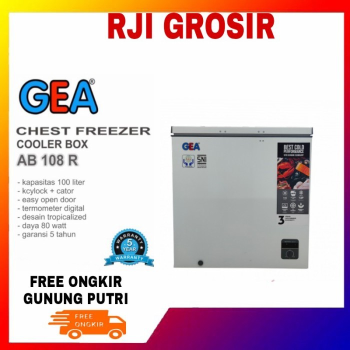 Jual GEA AB 108 R CHEST FREEZER BOX 100L LEMARI PEMBEKU 100 LITER BY GEA | Shopee Indonesia