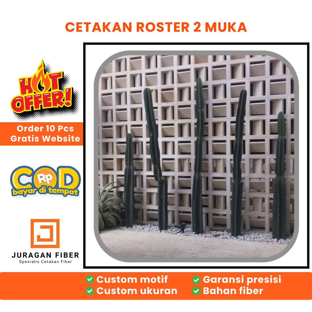 Jual CETAKAN ROSTER MODEL MIRING LUBANG SATU JURAGAN FIBER | Shopee ...