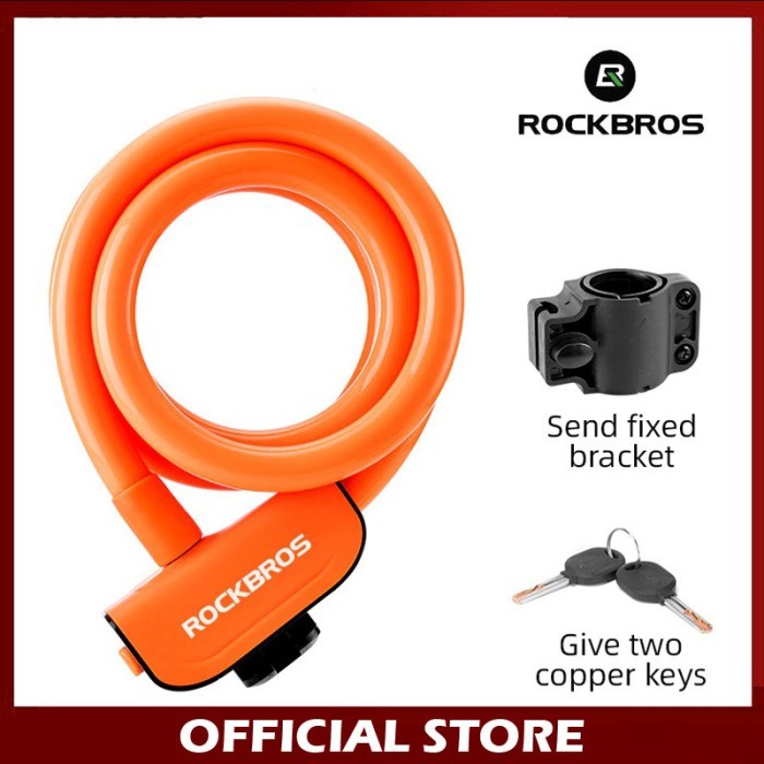 Jual Rockbros RKS515 Kunci Gembok Sepeda 110cm Spiral Bicycle Lock ...