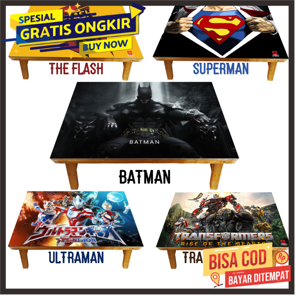 Jual Meja kayu Lipat Karakter TRANSFORMERS BATMAN THE FLASH SUPERMAN ...
