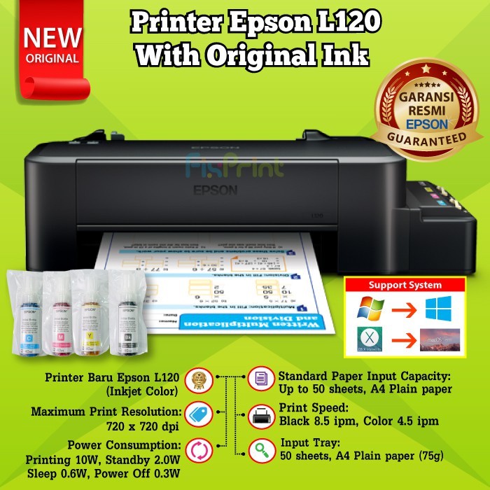Jual Printer EPSN L121 L 121 New Original Printer Infus EPSN New Ink Tank Penganti Seri L120 ...