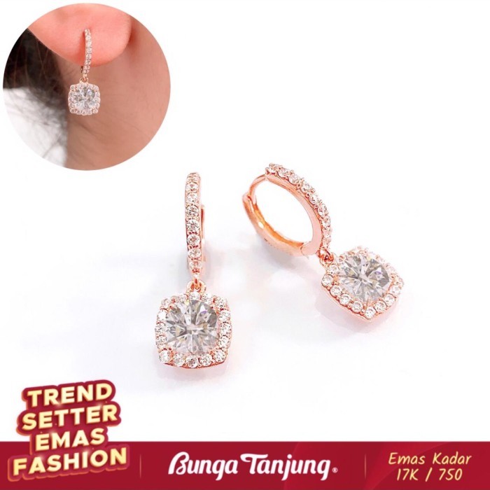 Jual ANTING KLIP KOTAK B - EMAS 17K - BUNGA TANJUNG GOLD | Shopee Indonesia