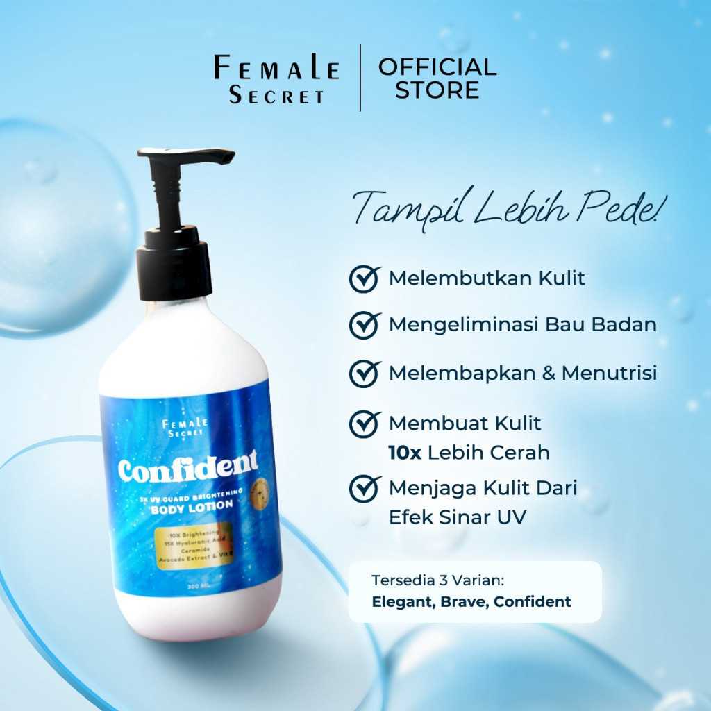 Jual FEMALE SECRET 3X UV GUARD BRIGHTENING BODY LOTION 300 ML | Shopee ...