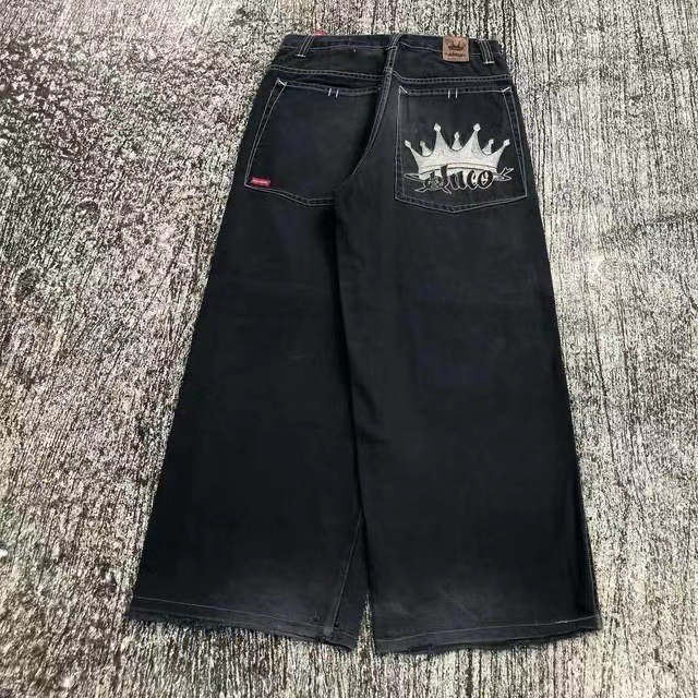 Jual Mens Clothing JINCO JNCO JORTS Ripped Clothes JEANS Y2K Baggy Jean ...