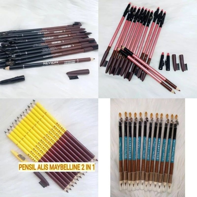 Jual Pensil Alis 2in1 / Eyebrow pencil Lusinan | Shopee Indonesia