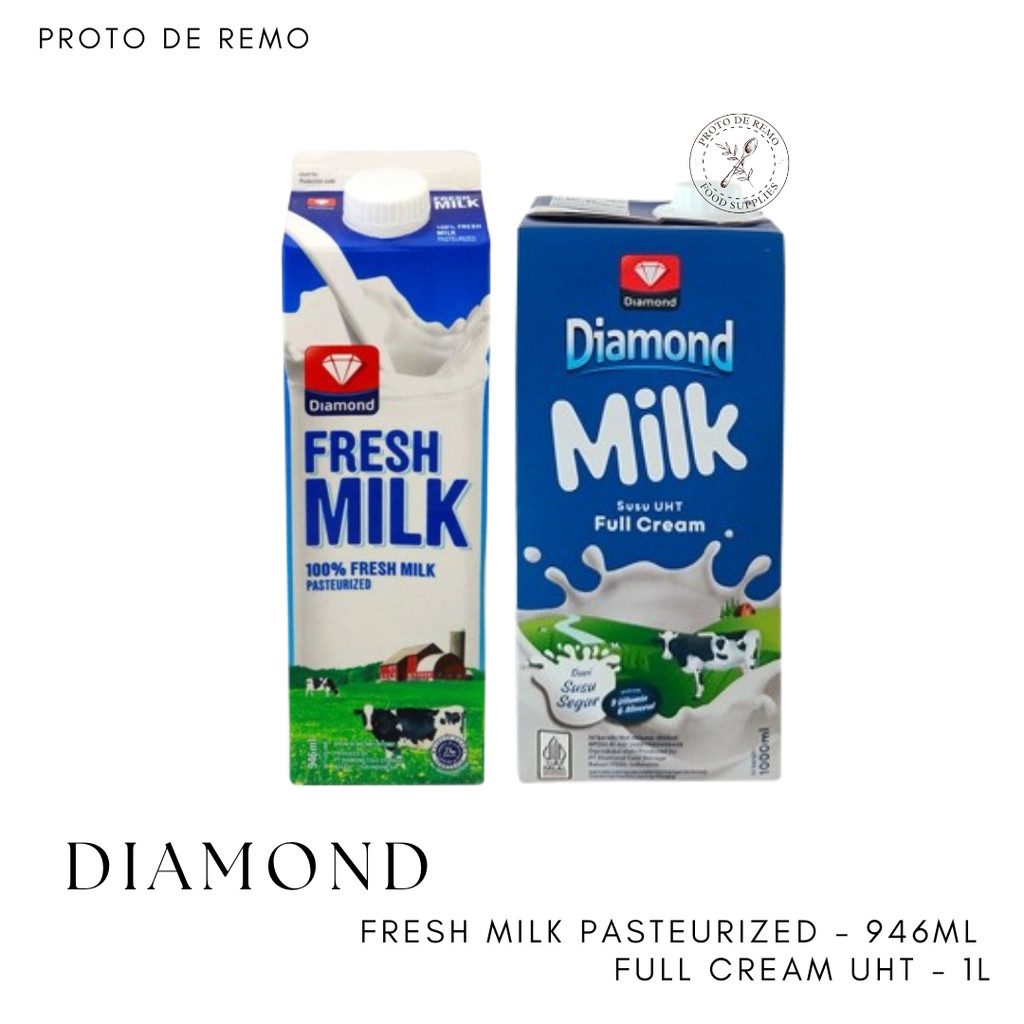 Jual Diamond Susu Segar Fresh Milk Pasteurized - 946ML | Susu Full Cream UHT 1L | Shopee Indonesia