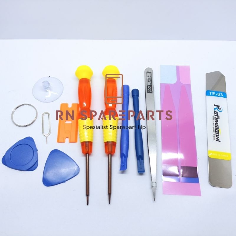 Jual OBENG SERVICE HP 10 IN 1 + LEM BATERAI + CONGKELAN LCD 1 PAKET ...