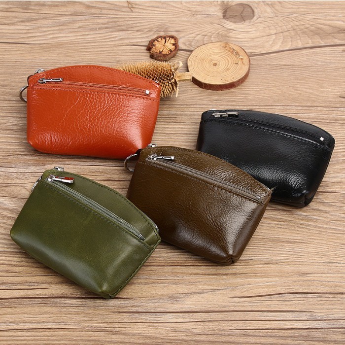 Jual Dompet Koin Kulit Sapi Mengkilap Dompet Coin Kulit Asli Oil Wax ...