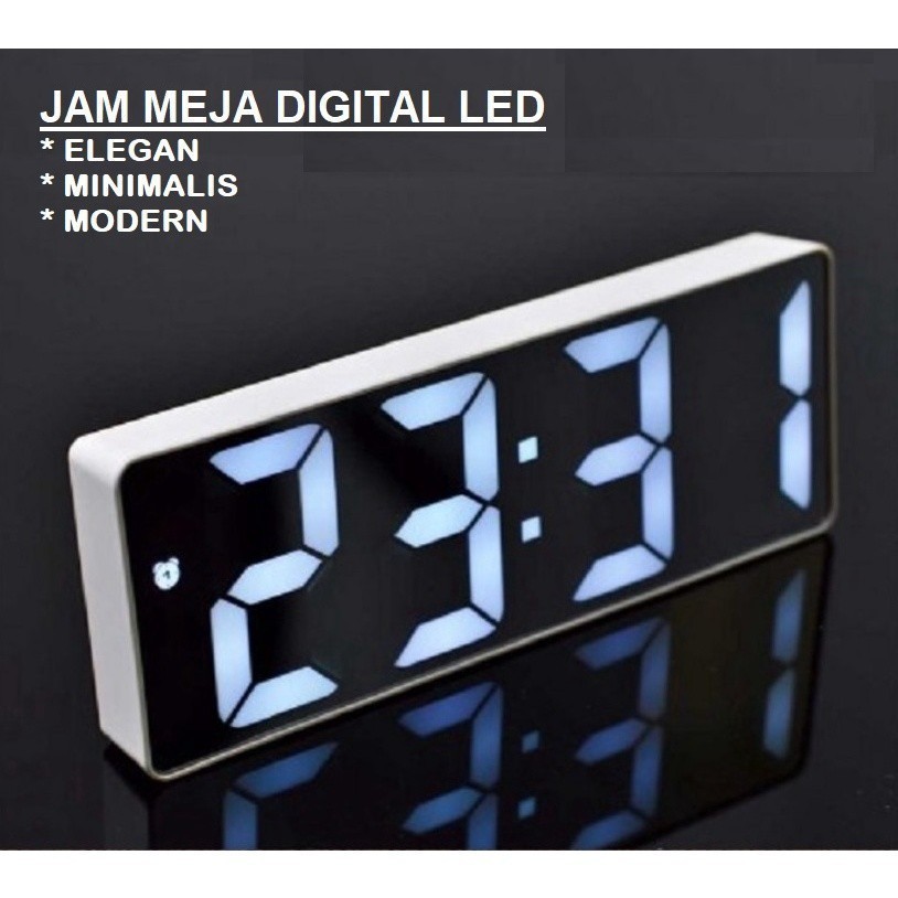 Jual Jam Alarm Dinding Digital 3D Clock LED Meja Jam Meja Dinding ...