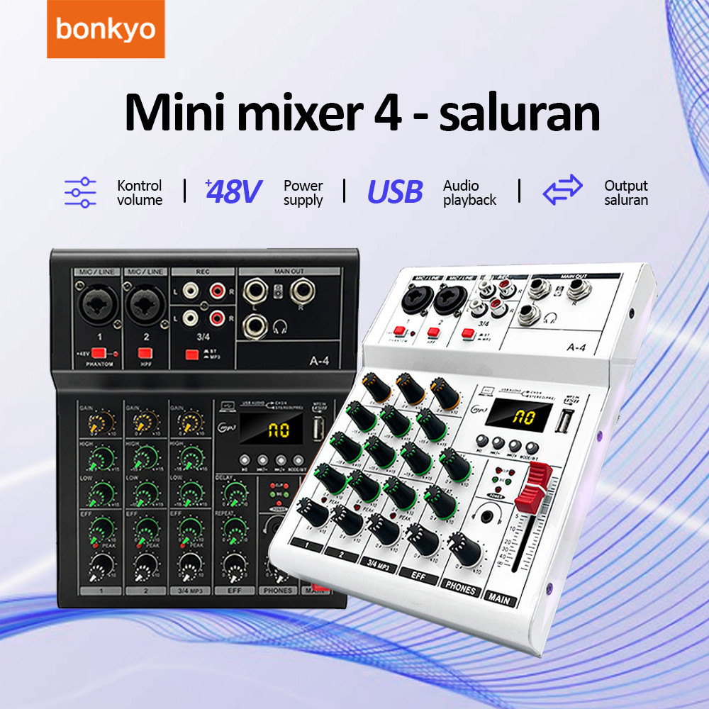 Jual PROMO!!!!!!! Bonkyo Pm4 mixer sound audio system Bluetooth dsp USB ...