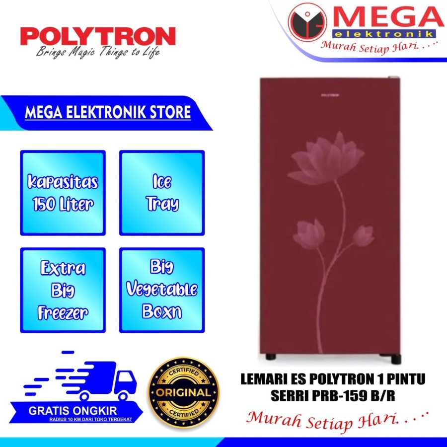 Jual LEMARI ES POLYTRON 1 PINTU PRB-159 B/R / PRB 159 / PRB159 KULKAS ...