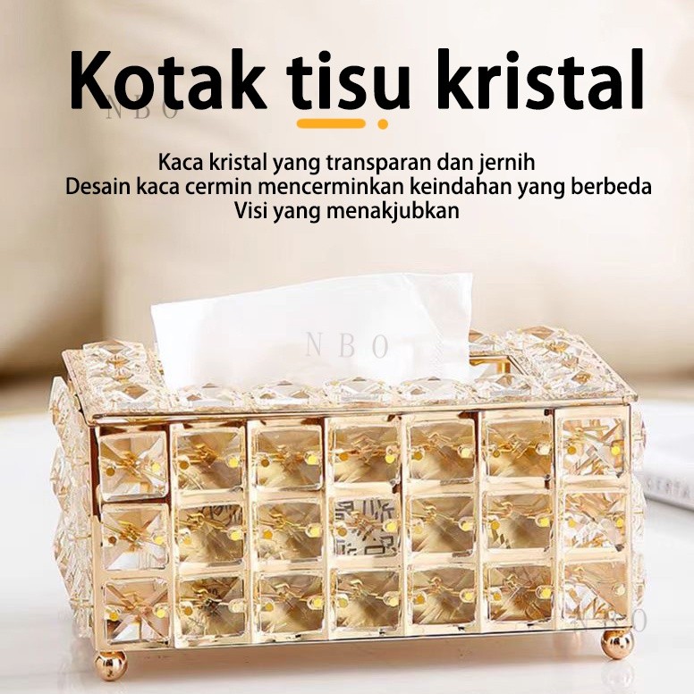 Jual kotak tissue kristal Kotak tisu Tempat tissue gold Tempat Tisu ...