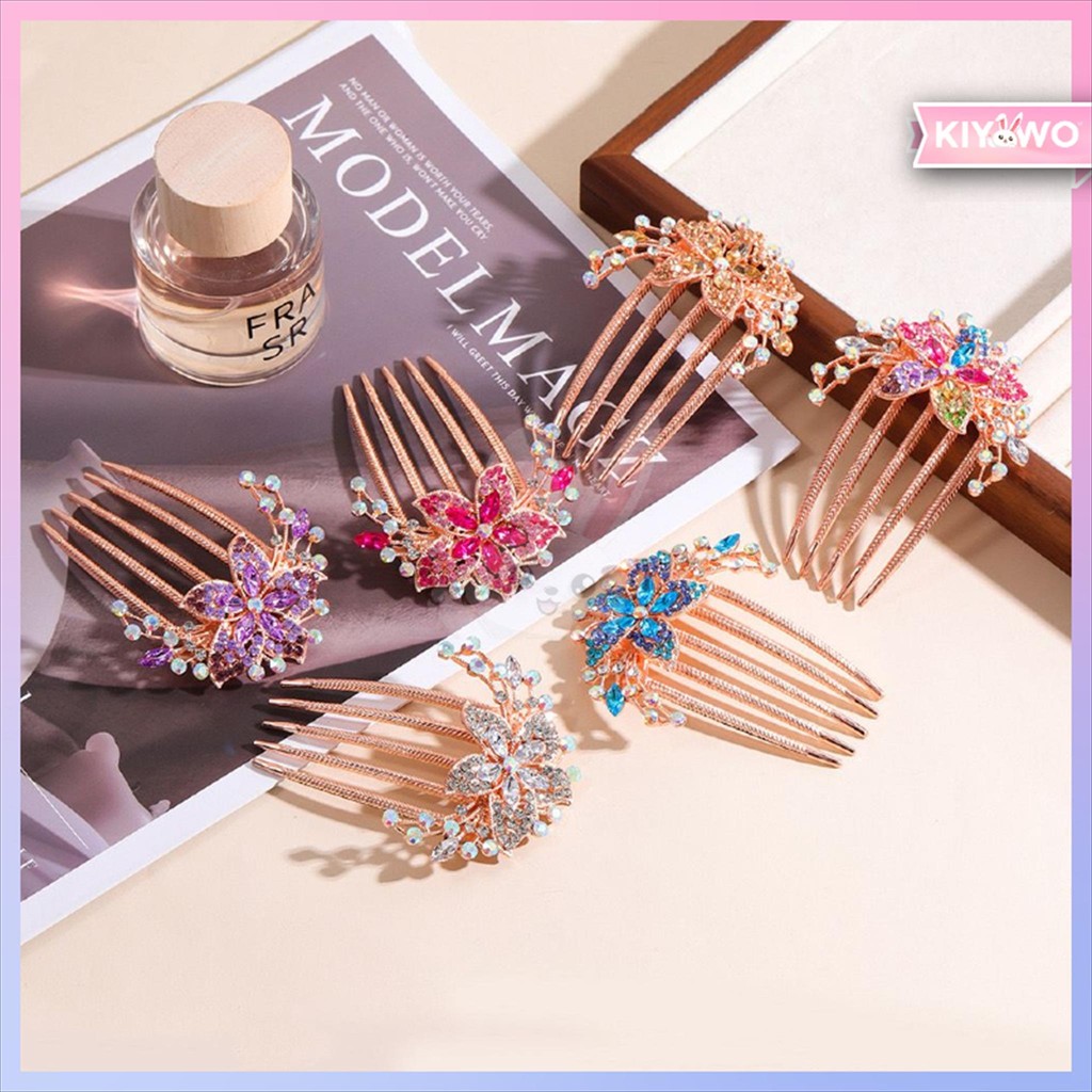 Jual KIYOWO Sirkam Rambut Tusuk Konde Sanggul Motif Bunga Berlian Gaya ...