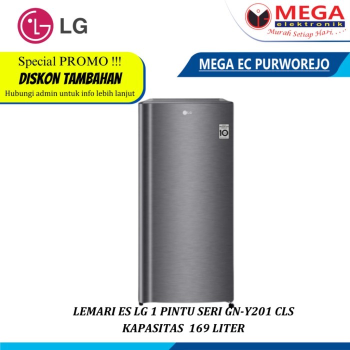Jual LEMARI ES LG GN-Y201 CLSR 1 PINTU KAPASITAS 169 LITER | Shopee Indonesia