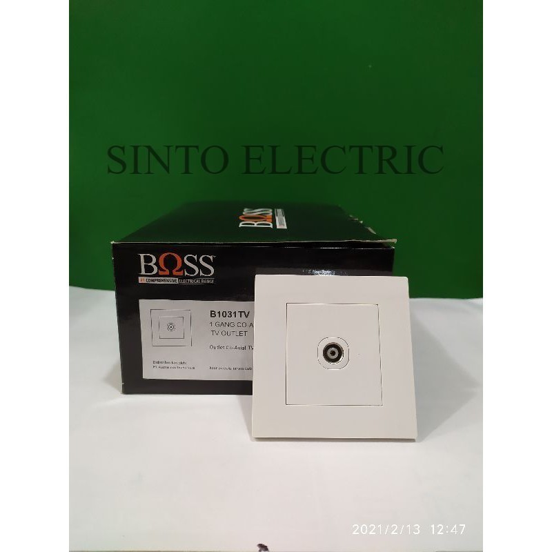 Jual BOSS Outlet Stopkontak TV B1031 Tipe B1000 Warna Putih | Shopee ...