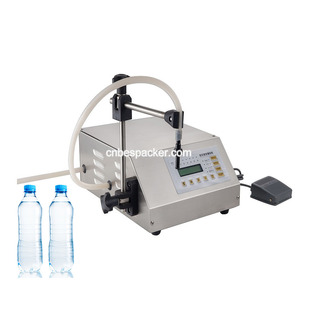 Jual GFK-160 Manual electric type small liquid mineral water juice bottle filling machine ...