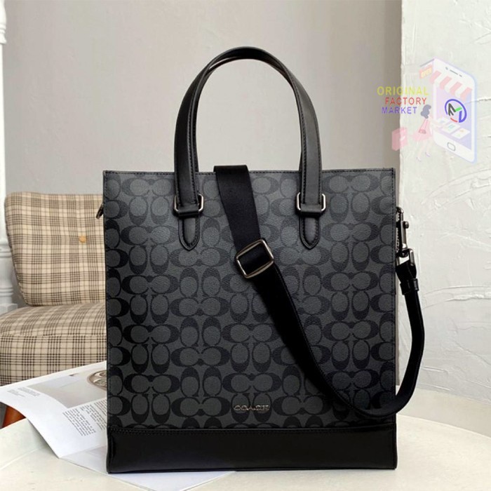 Jual TAS COC C3232 Graham Structured Tote In Signature Canvas Black ...
