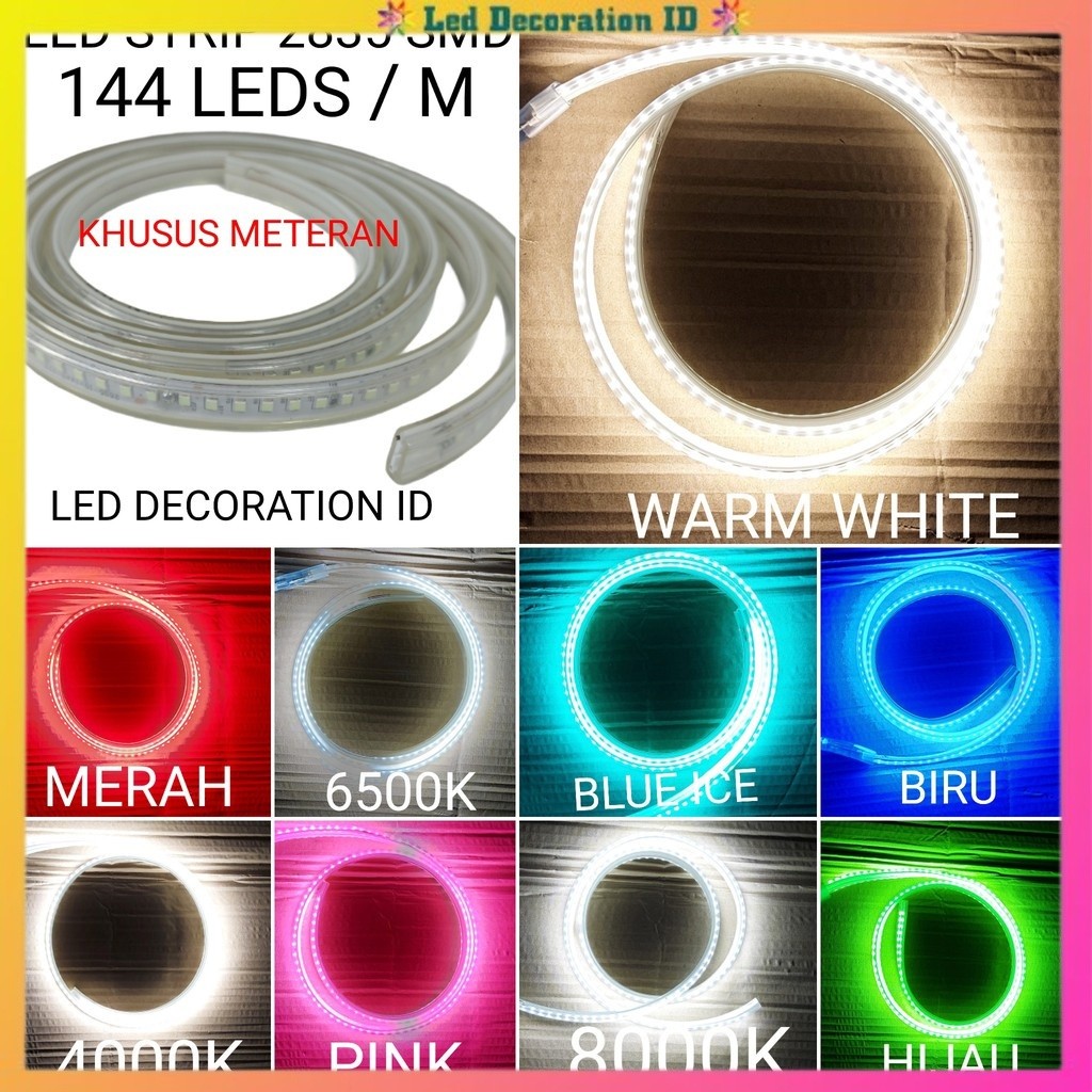 Jual ⭐LDI⭐ LAMPU LED STRIP 2835 SMD 144LEDS PER METER / KHUSUS METERAN ...
