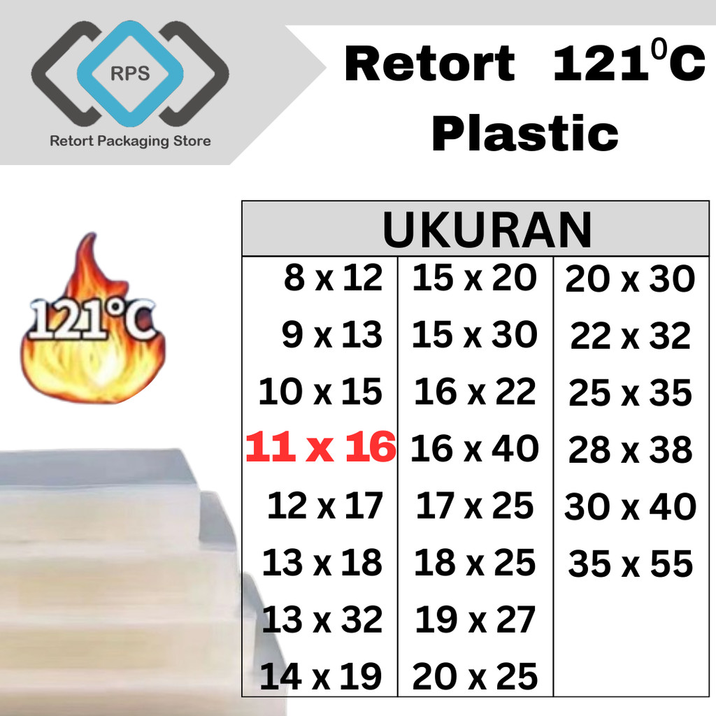 Jual Plastik Retort 121°C - 11 x 16 kemasan boilpack tahan panas - 11 x ...