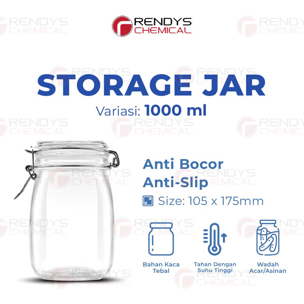 Jual Jar Round Toples Kaca Bumbu / Jar Toples Kaca Makanan / Jar Toples ...