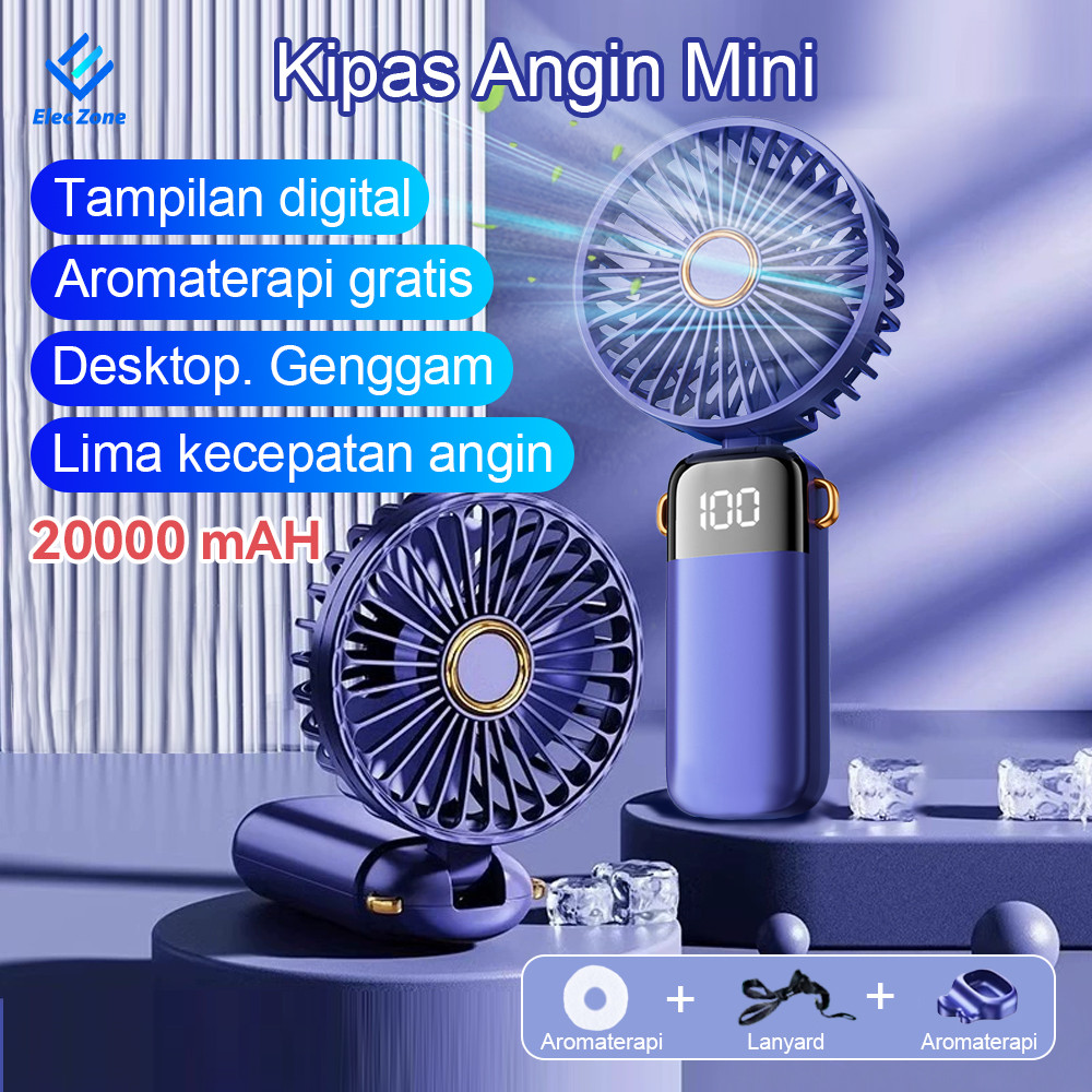 Jual Kipas Angin Portable 5-Speed USB 20000mAh Kipas Angin Portable ...