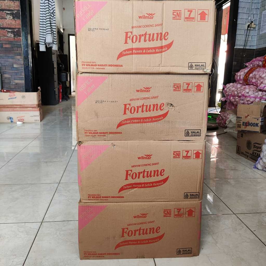 Jual 1 Karton Fortune Refill 1 Liter Minyak Goreng isi 12Pcs | Shopee ...