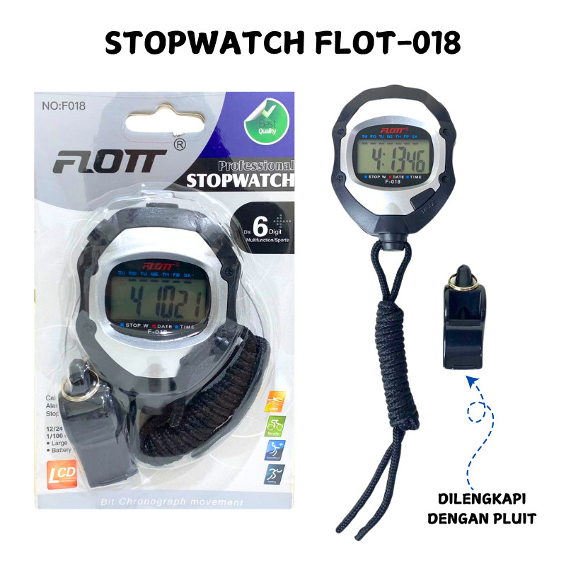 Jual STOPWATCH FLOTT F018 PROFESSIONAL 6 DIGIT ANTI AIR | Shopee Indonesia
