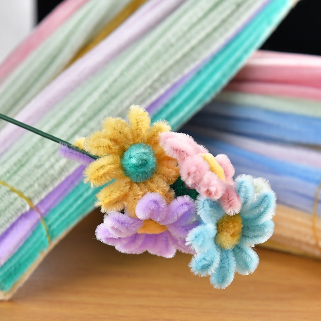 Jual MIGUNANI 100 Pcs Kawat Bulu Pipe Cleaner Mercy Pastel Craft ...