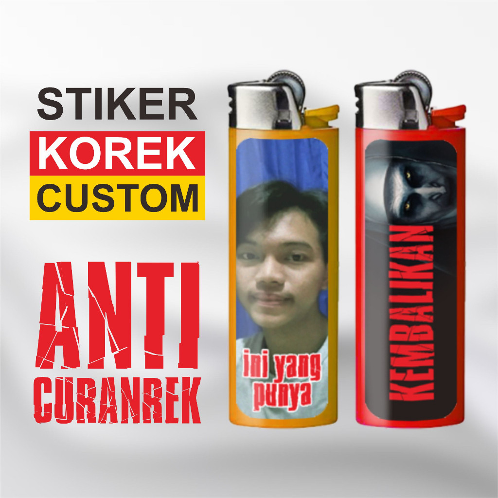 Jual Stiker untuk korek (custom nama + foto) edisi 2 | Shopee Indonesia