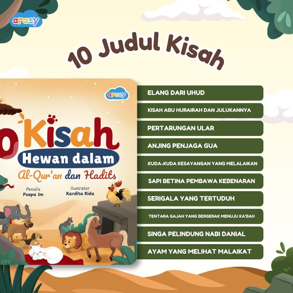 Jual 10 Kisah Hewan dalam Al-Qur'an dan Hadis - Buku Islami Anak Arasy | Shopee Indonesia