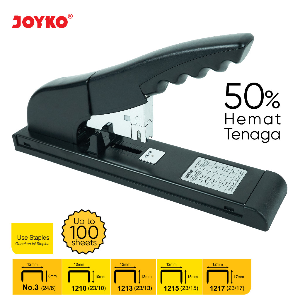 Jual Heavy Duty HS-12P/17 Stapler Stepler Heavy Duty Joyko | Shopee ...