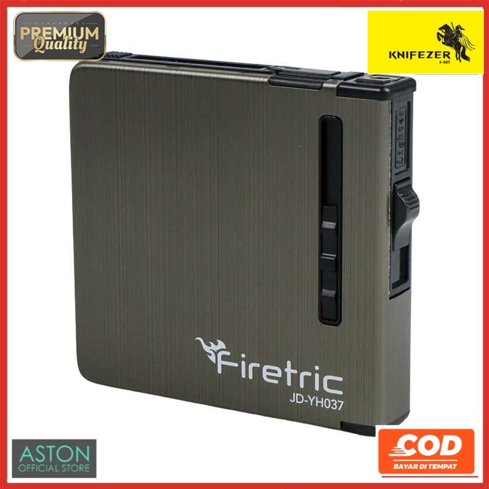 Jual Firetric Kotak Tempat Rokok 20 Slot dengan Korek Gas/Wadah Rokok ...