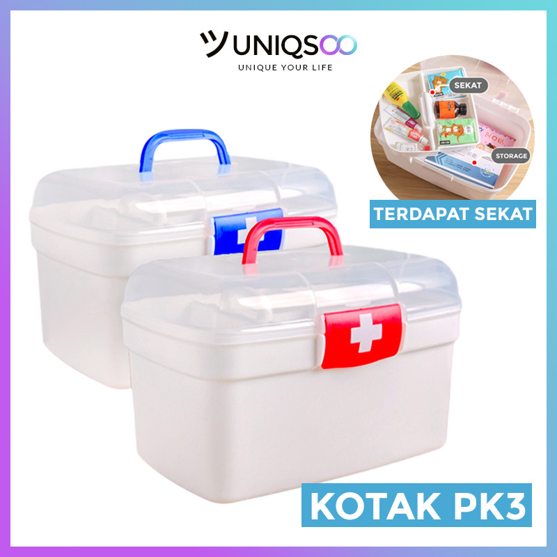 Jual UNIQSOO Kotak Obat P3K / Kotak Penyimpanan Obat Medicine box ...