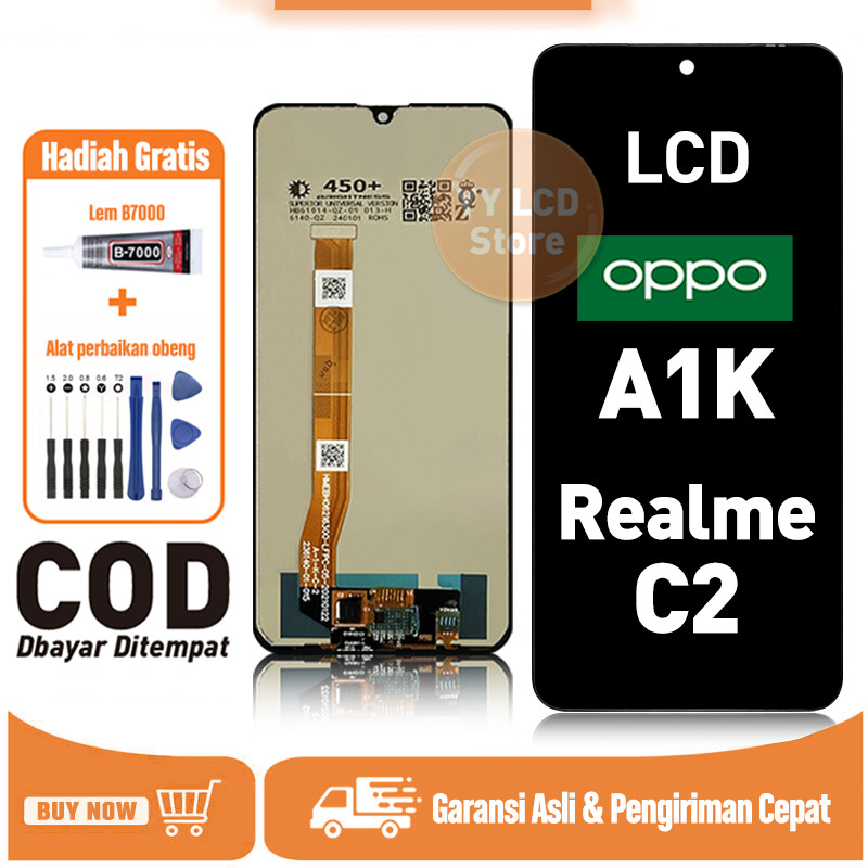 Jual LCD OPPO A1K Realme C2 Original Fullset Murah hp touchscreen For ...