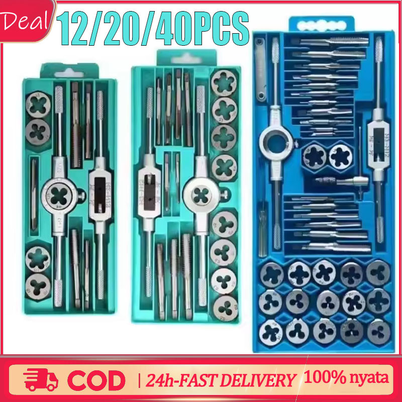 Jual Tap Die Set 12 20 40 pcs Alat Snai dan Tap Ulir Dart Mur Baut Alat ...