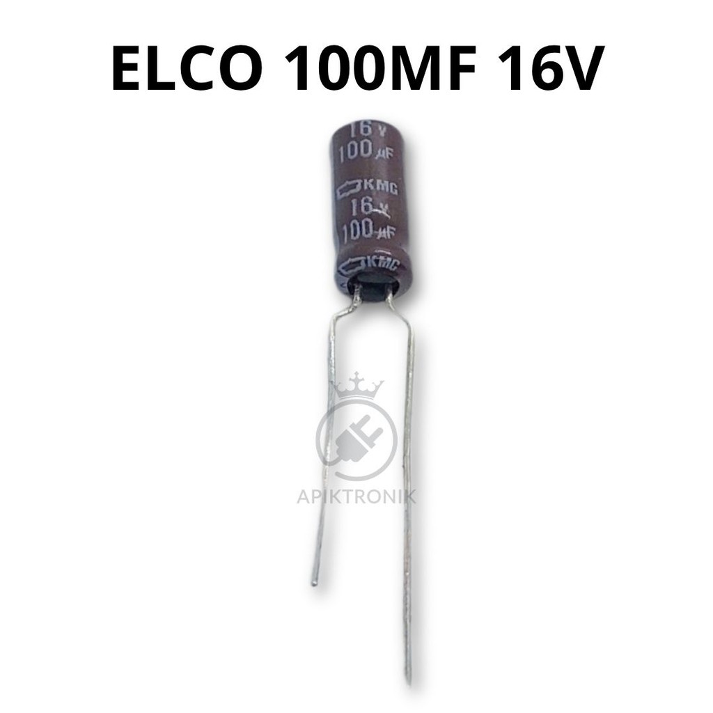Jual Elco 100uF 16V Original - Capacitor Elektrolit 100μF/16V Mini ...