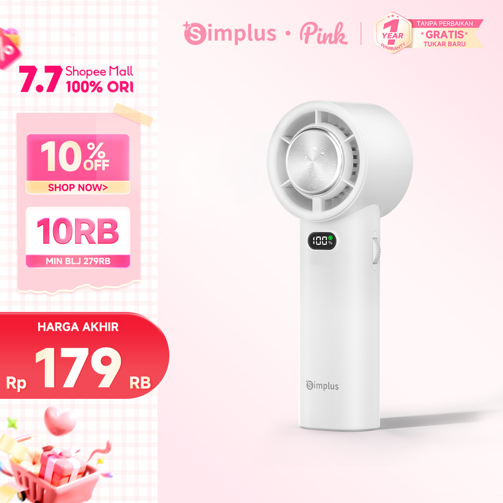 Jual Simplus Pink Berkecepatan Tinggi Kipas Angin Portabel Fungsi Kompresi Dingin 100 Tingkat ...