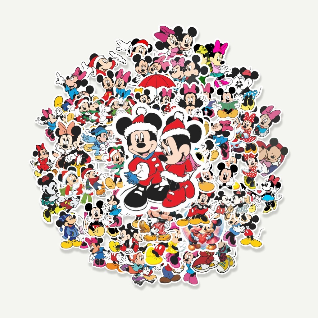Jual Sticker Pack Stiker Kartun Mickey Mouse dan Minnie Mouse | Sticker ...