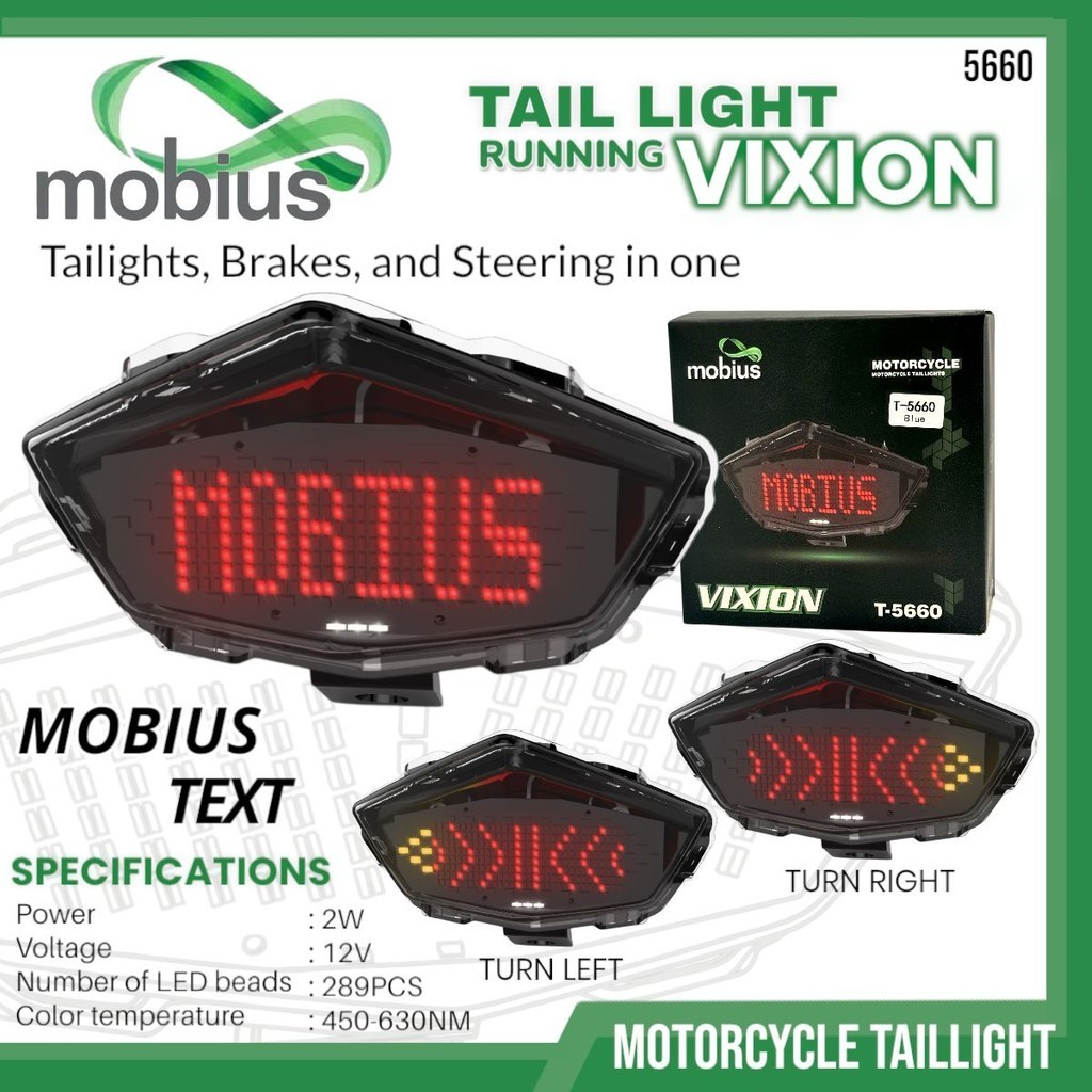 Jual BM Stoplamp Vixion New 5660 Lampu Stop Model text MOBIUS Running 3 ...