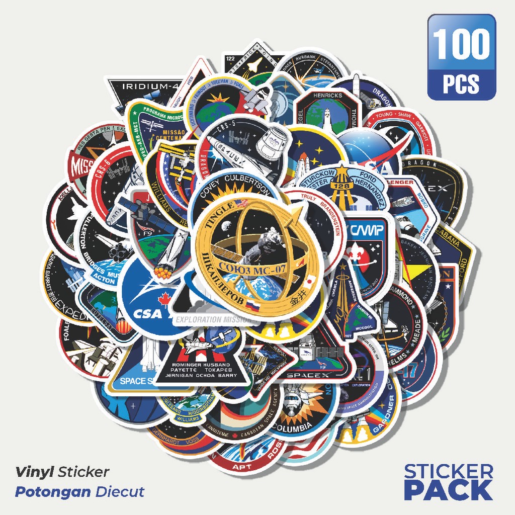 Jual Super Hemat! 100 PCS Stiker Space Mission Series [Misi Luar ...