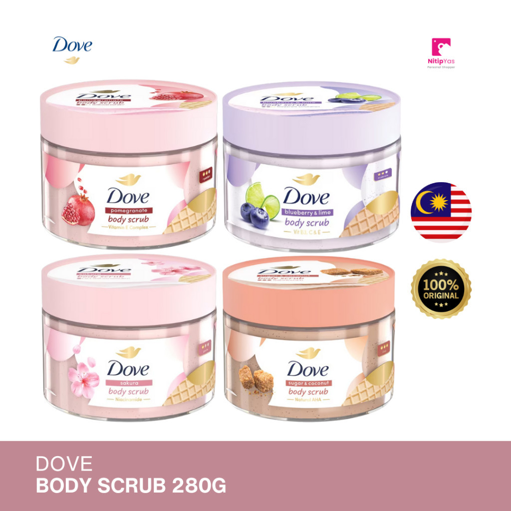 Jual [Ready 16 Sept] Dove Body Scrub Sakura Pomegranate Sugar Coconut ...