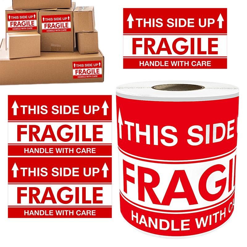 Jual Fragile Stickers For Shipping 200 Pieces Fragile Stamp For ...