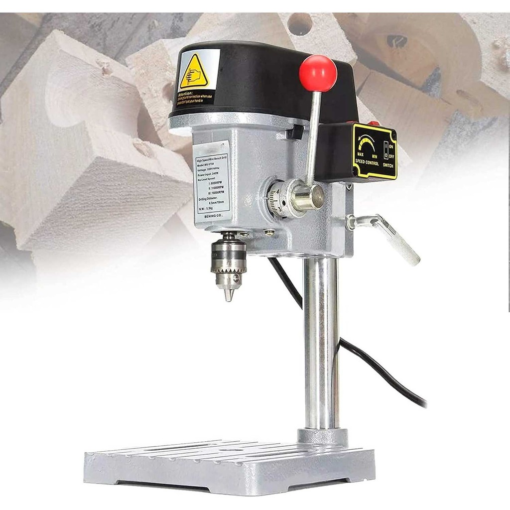 Jual SUROM Mesin Bor Duduk Mini Bench Drill Press 0.6-6.5mm 340W ...